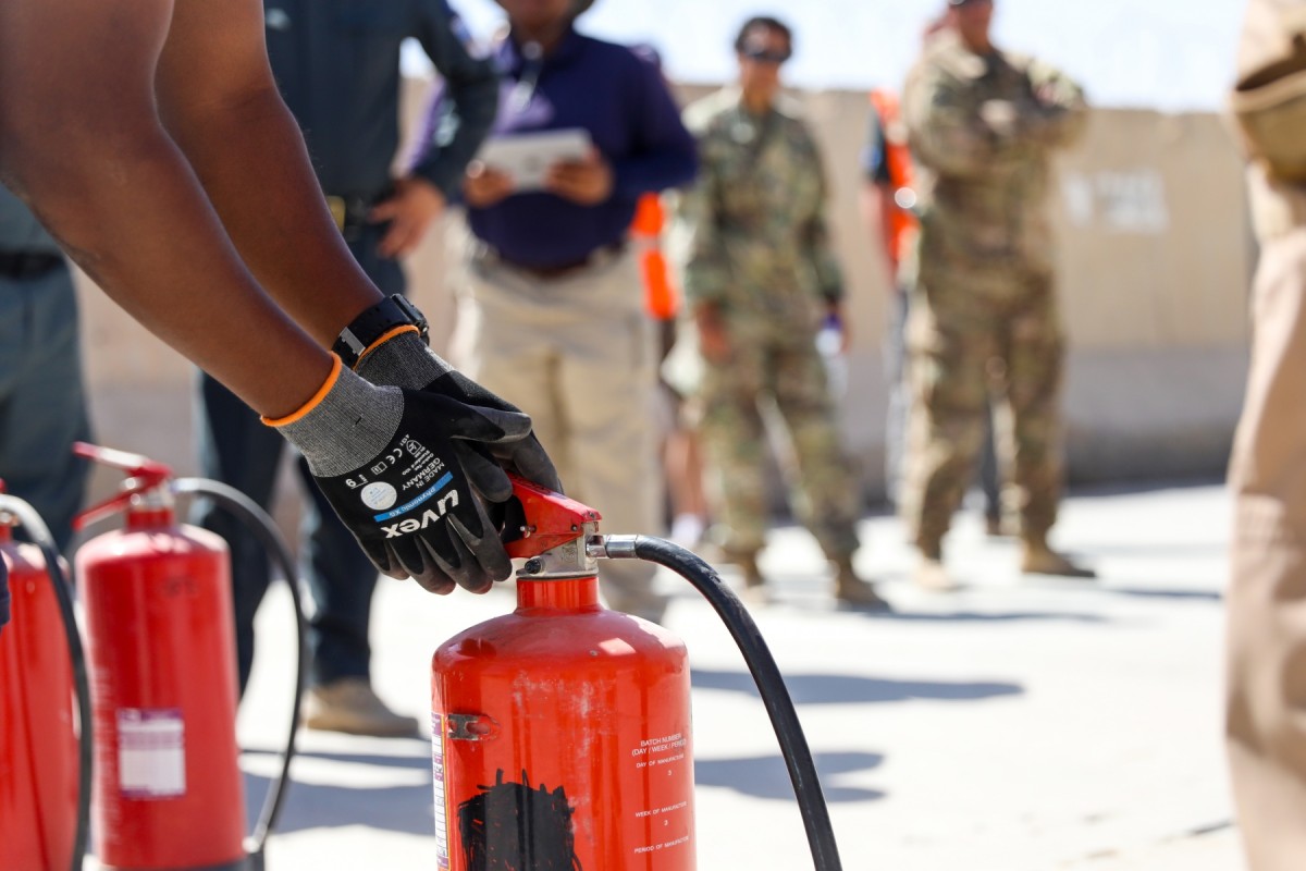 Kandahar Airfield fire department train Afghan National Police, army ...