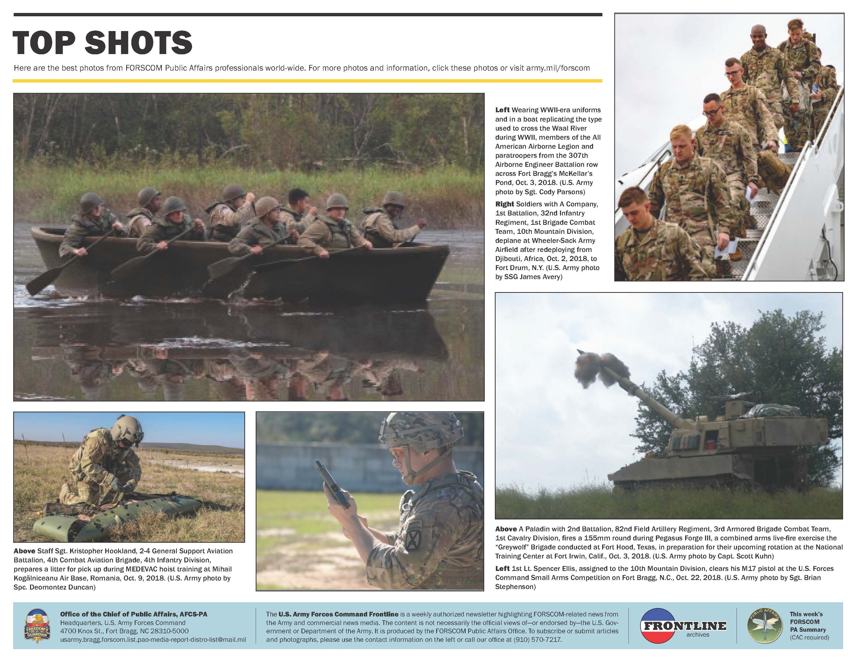 Forscom Frontline Nov 2 2018 Article The United States Army
