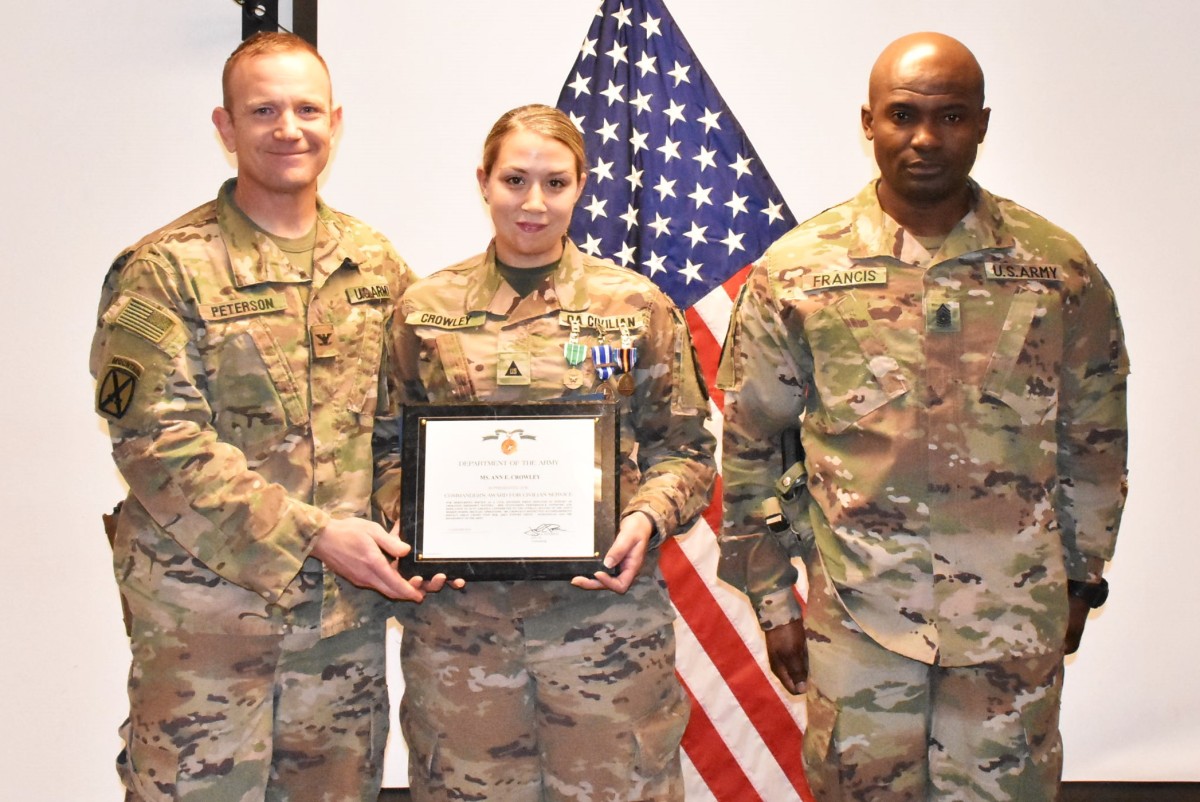 ASG-A employee, Crowley, honored for service in Afghanistan | Article ...