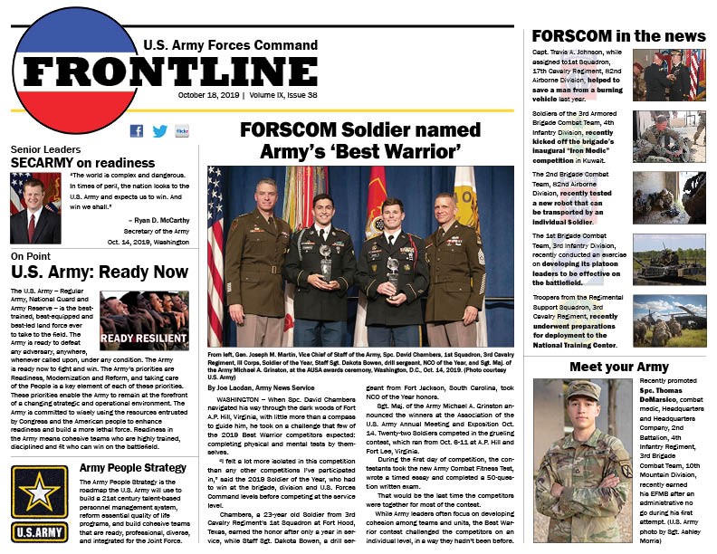 FORSCOM FRONTLINE NEWSLETTER | Article | The United States Army