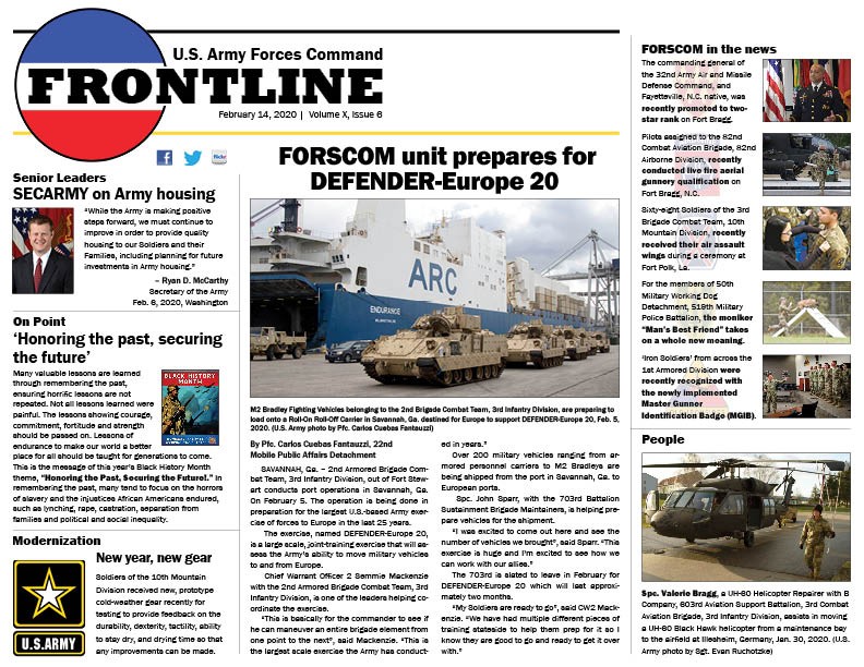 FORSCOM FRONTLINE | Article | The United States Army