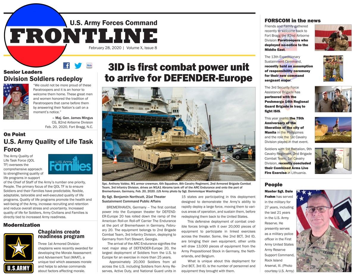 FORSCOM FRONTLINE | Article | The United States Army