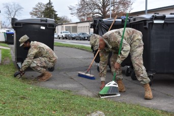 Wiesbaden Soldiers spruce up the area during Fall Clean Up | Article ...