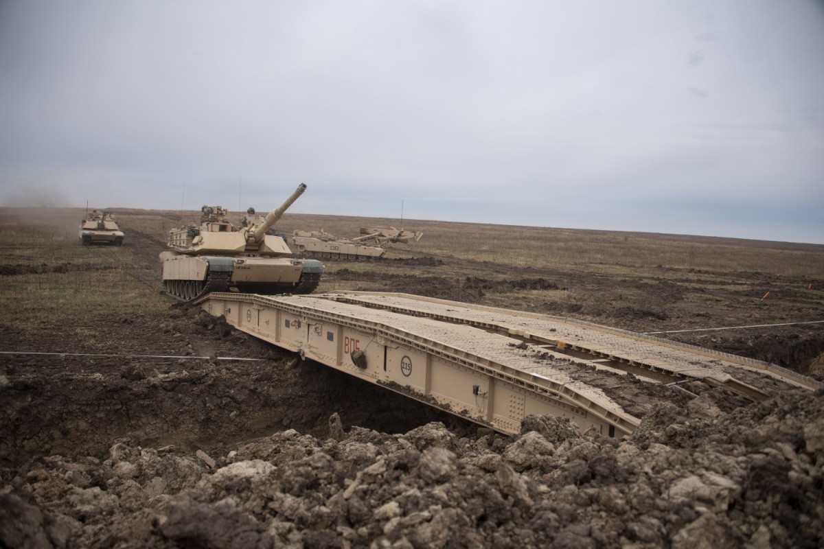 1st Infantry Division combined-arms Soldiers test Joint Assault Bridge ...