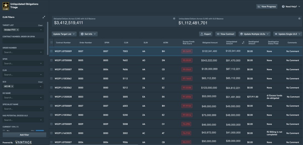 Army Vantage helps contracting officers free up funds for high-priority ...