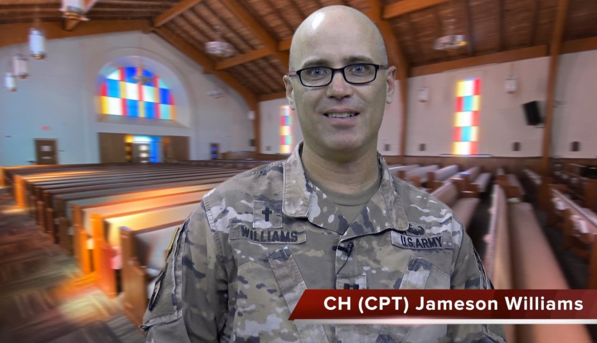 A virtual chapel service with Chaplain (Capt.) Jameson Williams ...