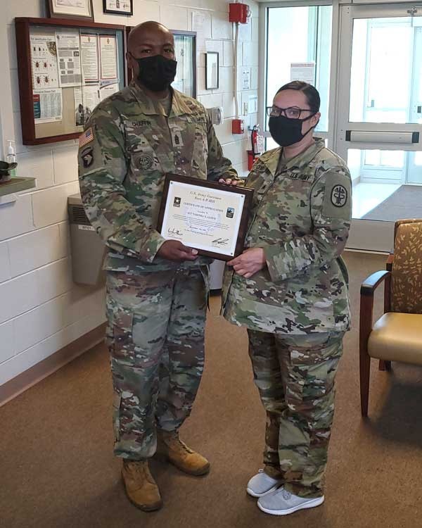 SGT Tabitha N. Lloyd receives recognition for service. | Article | The ...