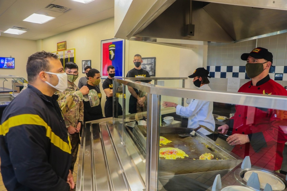 Born steps into the kitchen, serves Soldiers' breakfast | Article | The ...