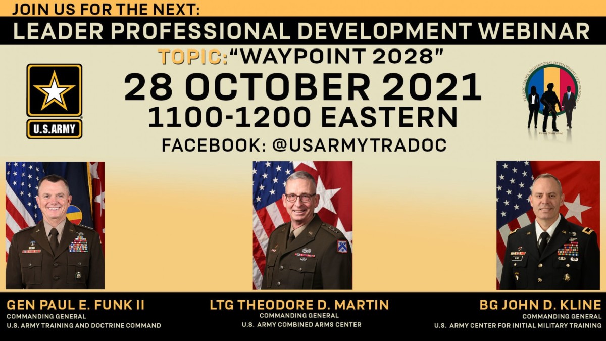 TRADOC LPD to Discuss Readiness through Waypoint 2028 | Article | The ...
