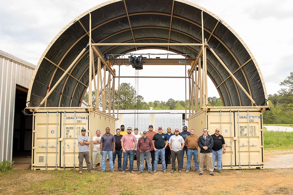 Forward Repair Activity team constructs, operates miniature depot ...