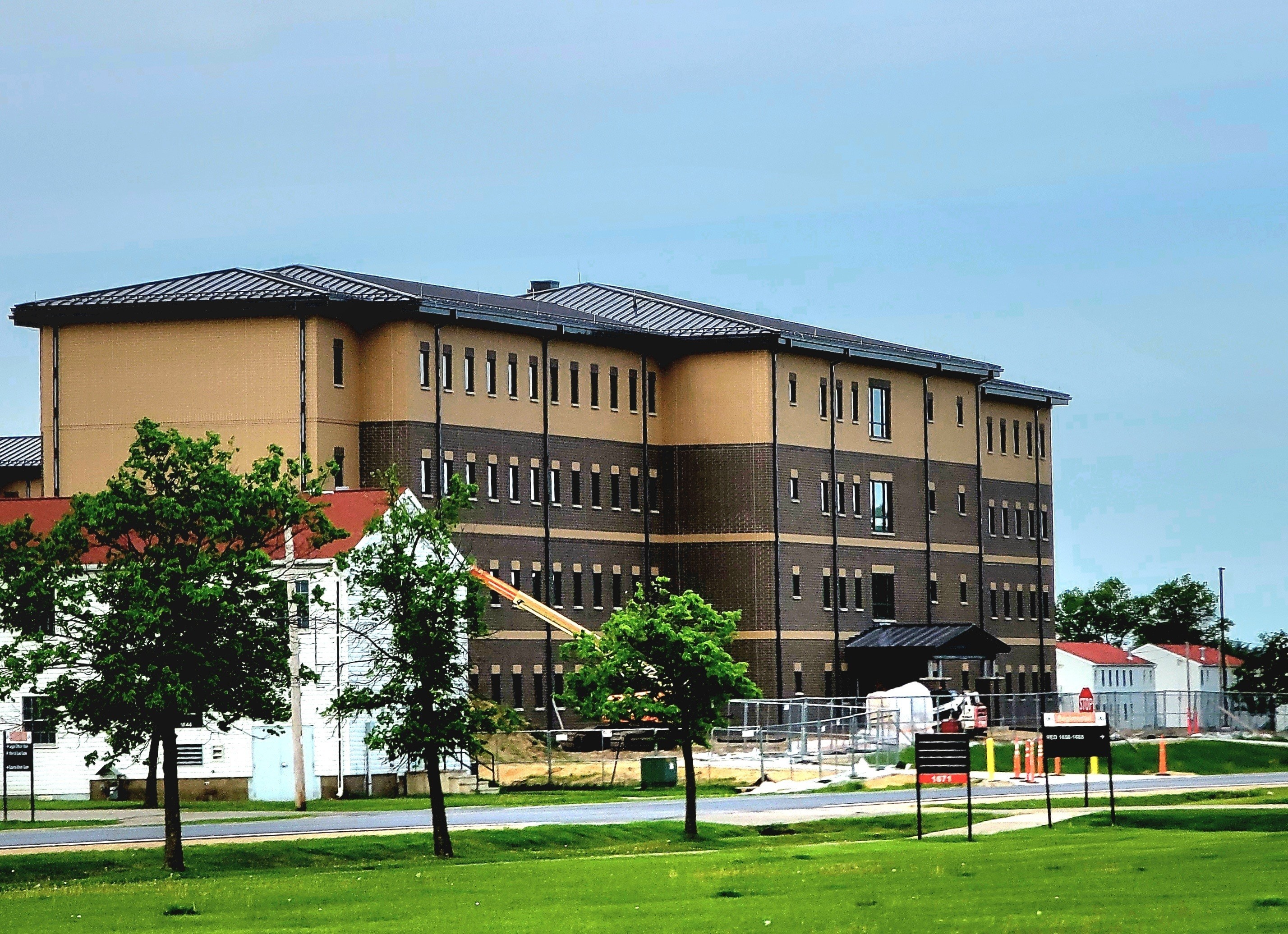 Construction of second new 4-story barracks at Fort McCoy now 86 ...