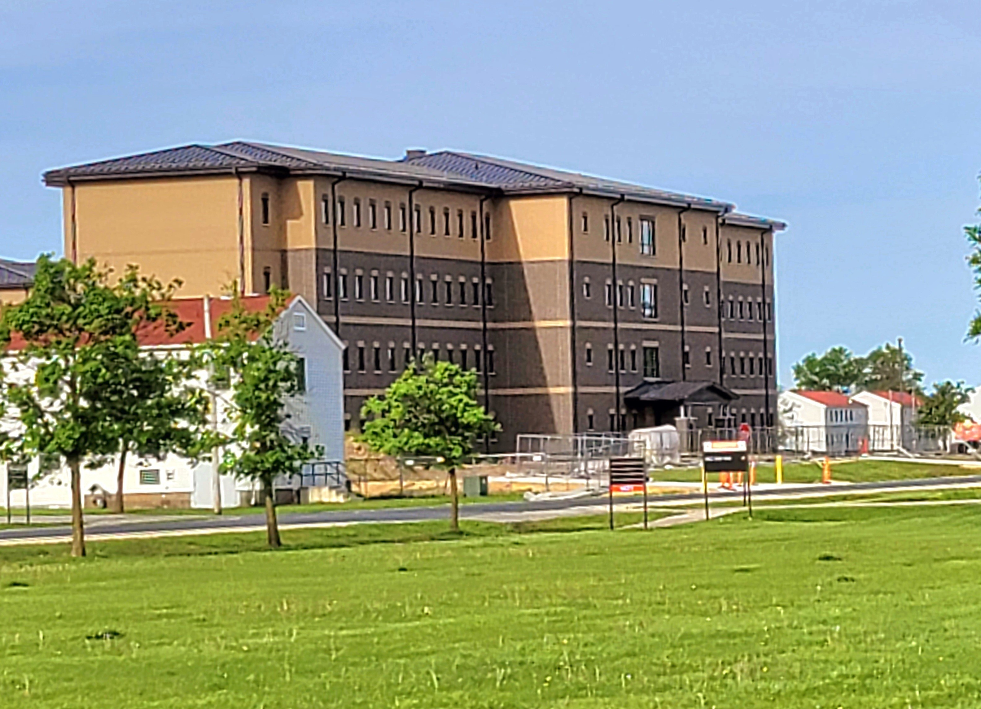 Construction of second new 4-story barracks at Fort McCoy now 86 ...