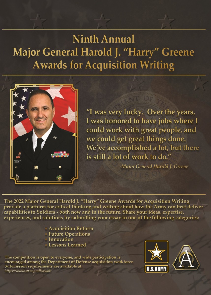 Army writing competition focused on improving Army acquisition process ...