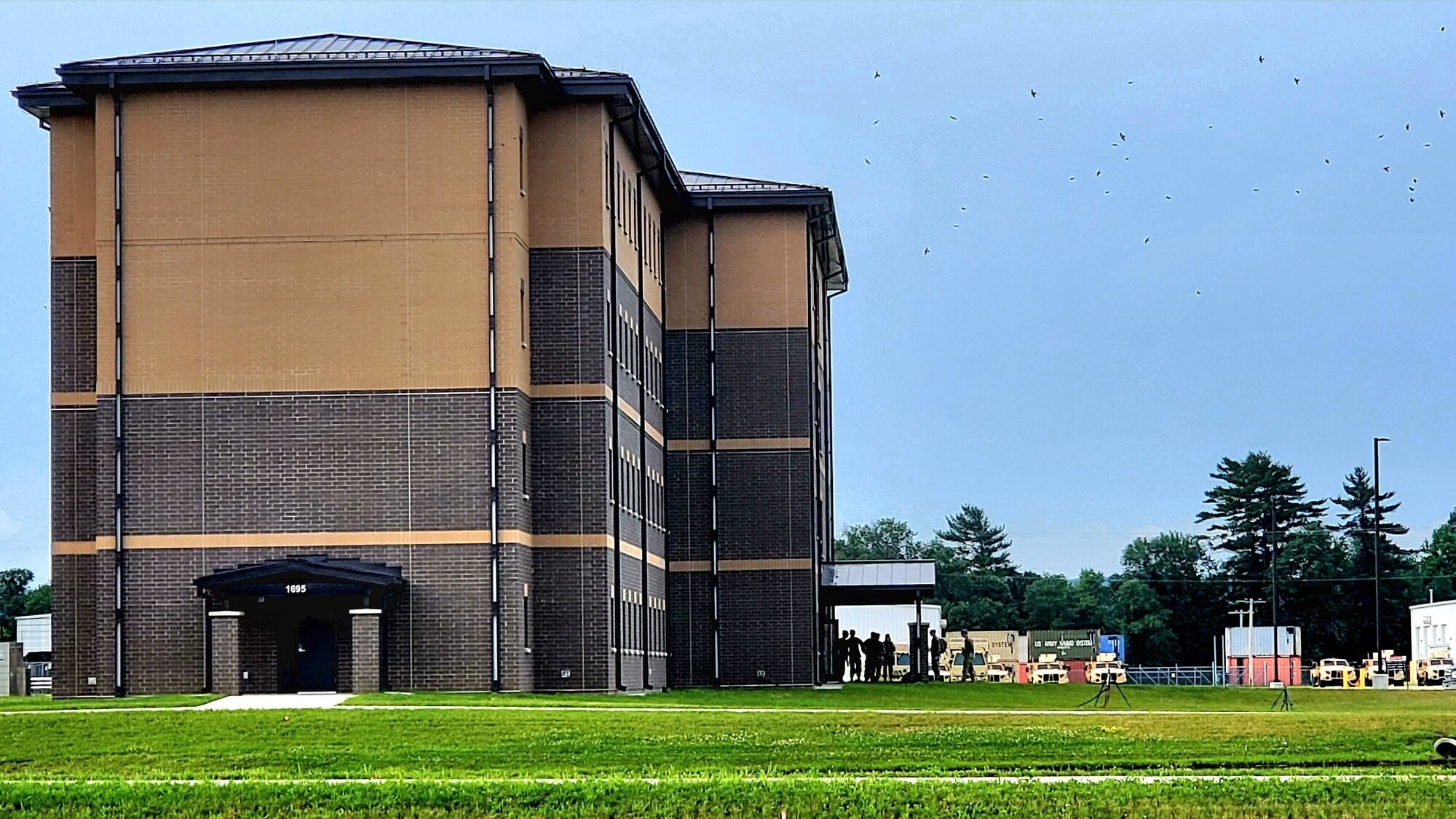 Troops stay at recently completed transient troops training barracks at ...