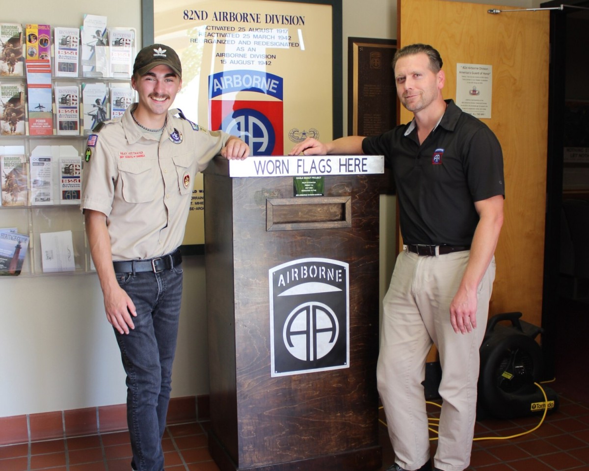 Scout provides a flag retirement box for 82nd Museum | Article | The ...