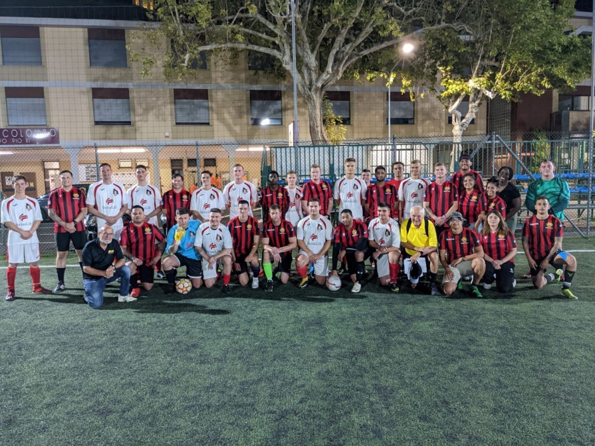 Servicemembers play friendly soccer match against Vatican Swiss Guard ...