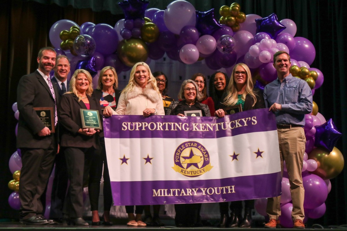 Governor Beshear Presents the Purple Star School Award to Eight ...