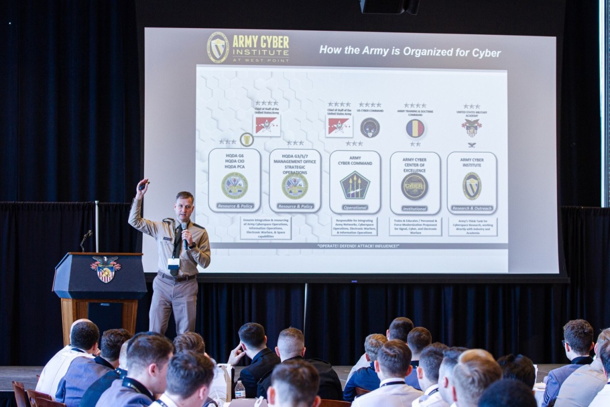 Army officers mentor cadets during Cyber Leadership Conference ...