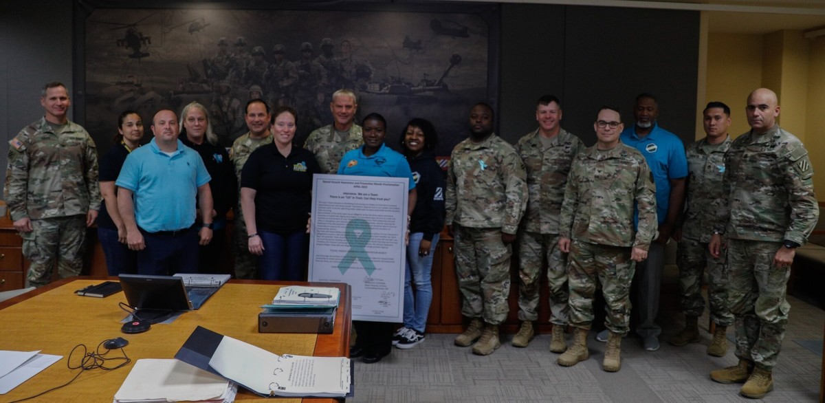 Third Infantry Division leadership signs Sexual Assault Awareness and ...