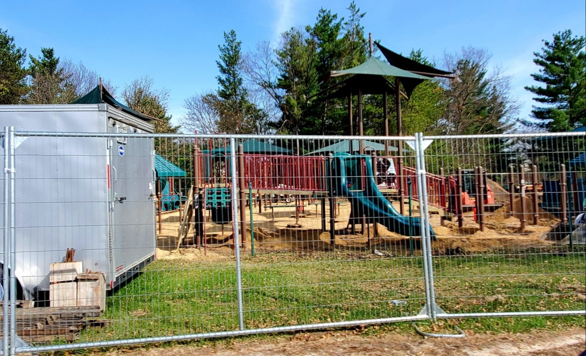 Photo Essay: Fort McCoy's Pine View Campground playground receives base ...