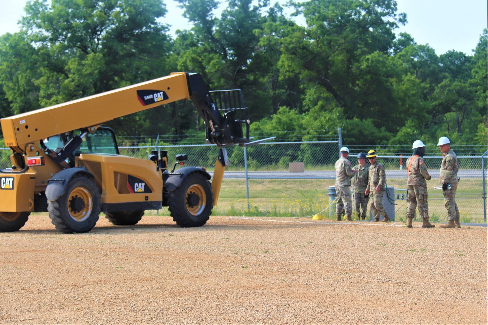 389th Engineer Company supports troop project to install light poles in ...