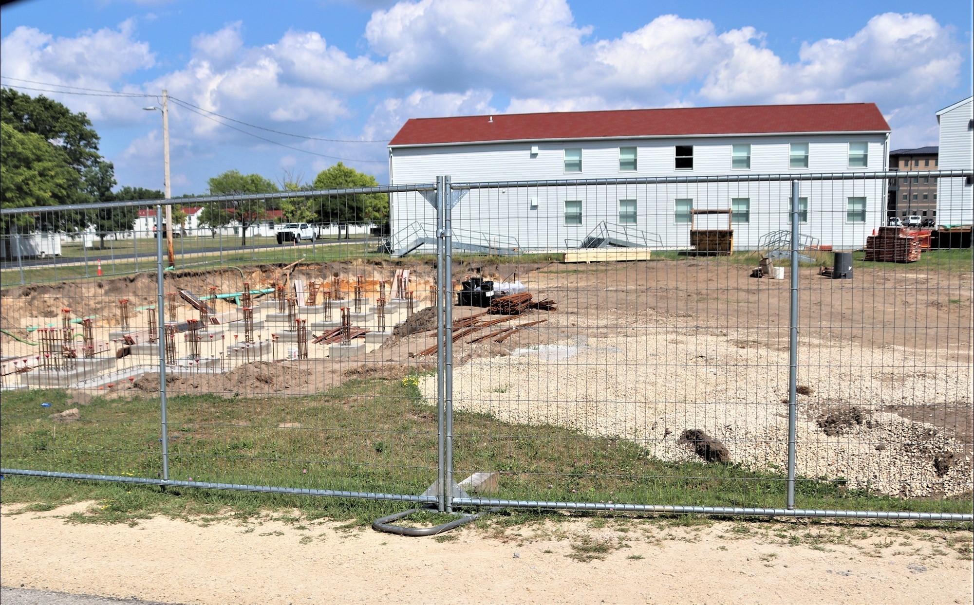 Work to build new foundations for relocated World War II-era barracks ...