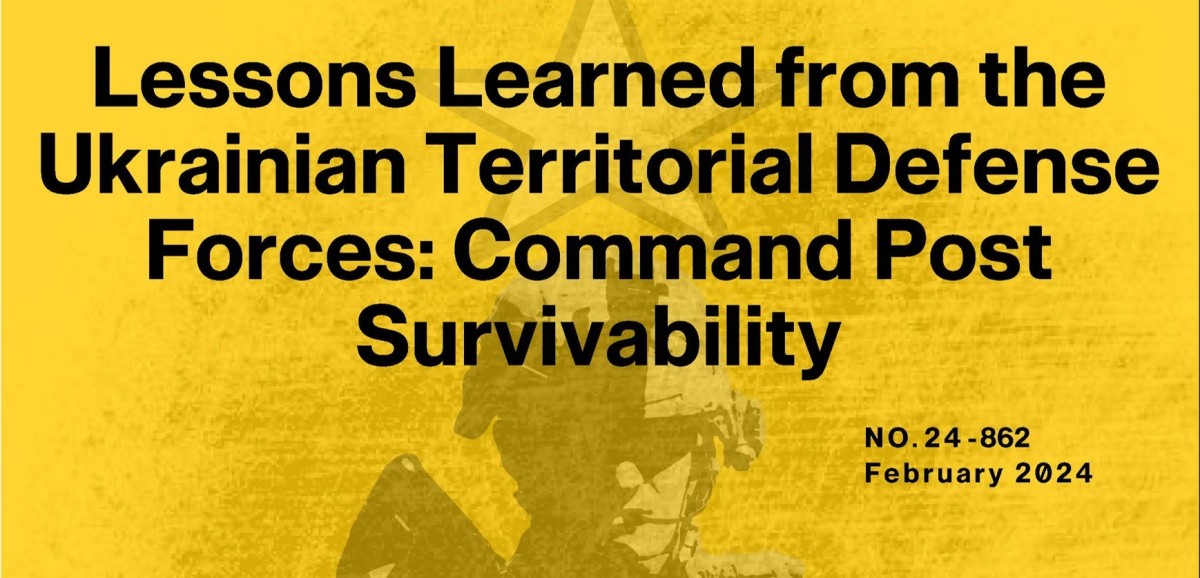 Lessons Learned from the Ukrainian Territorial Defense Forces: Command ...