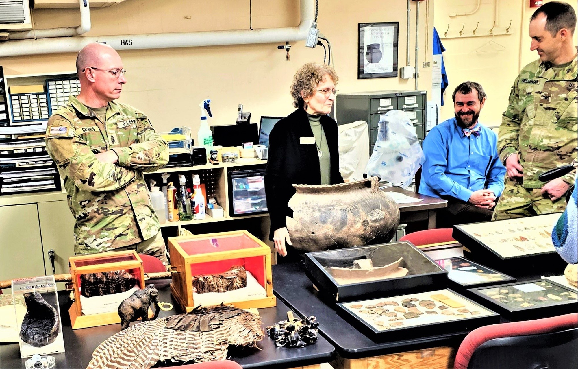 Fort McCoy leaders visit Mississippi Valley Archaeology Center; learn about curation of Fort ...