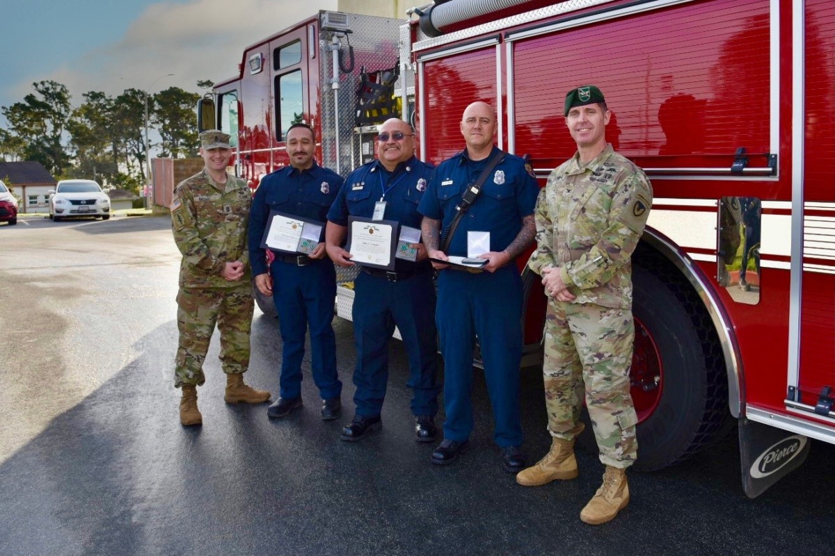 Presidio of Monterey firefighters recognized for lifesaving actions | Article | The United ...