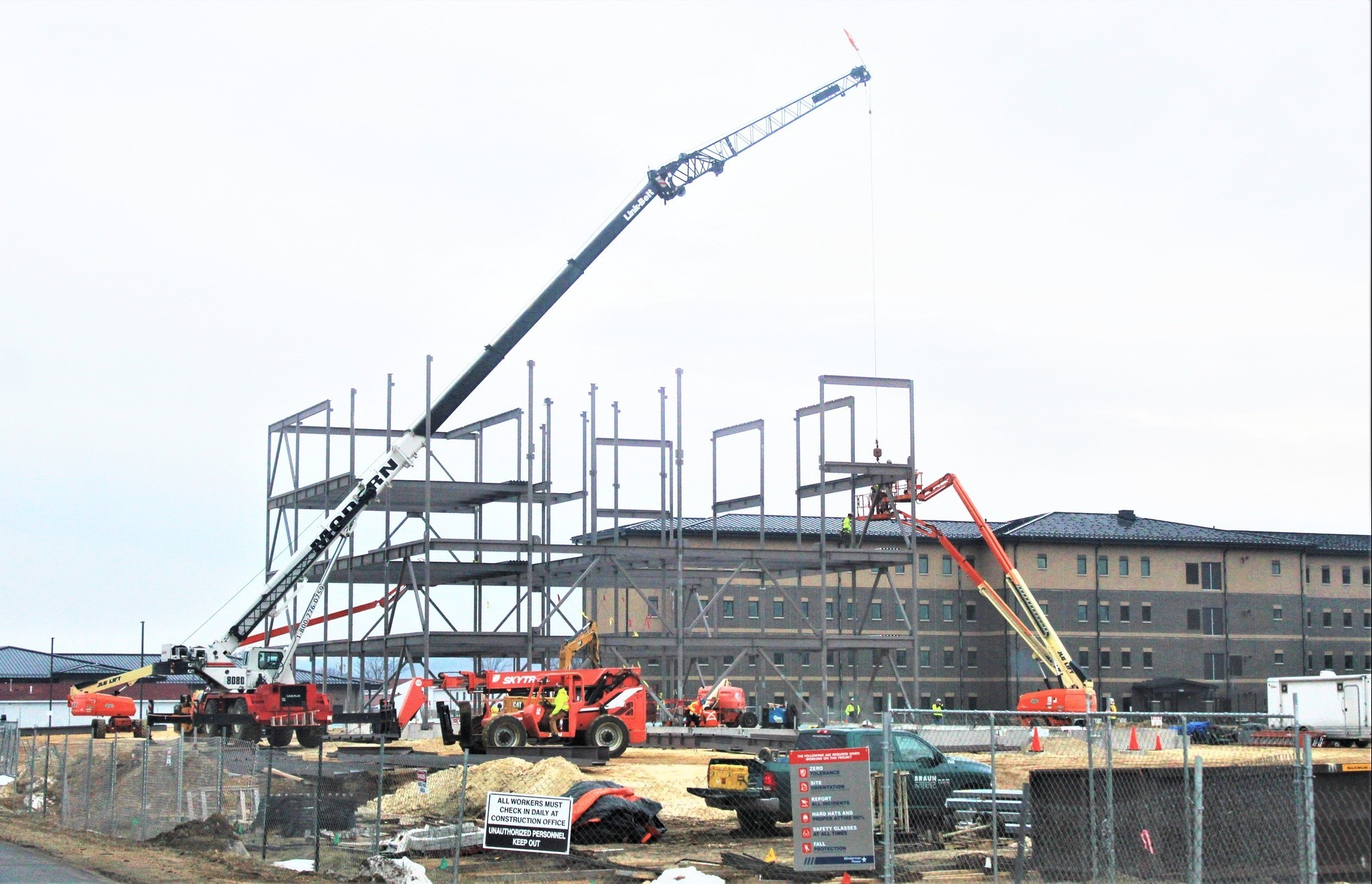 Photo Story: February 2024 barracks construction operations at Fort ...