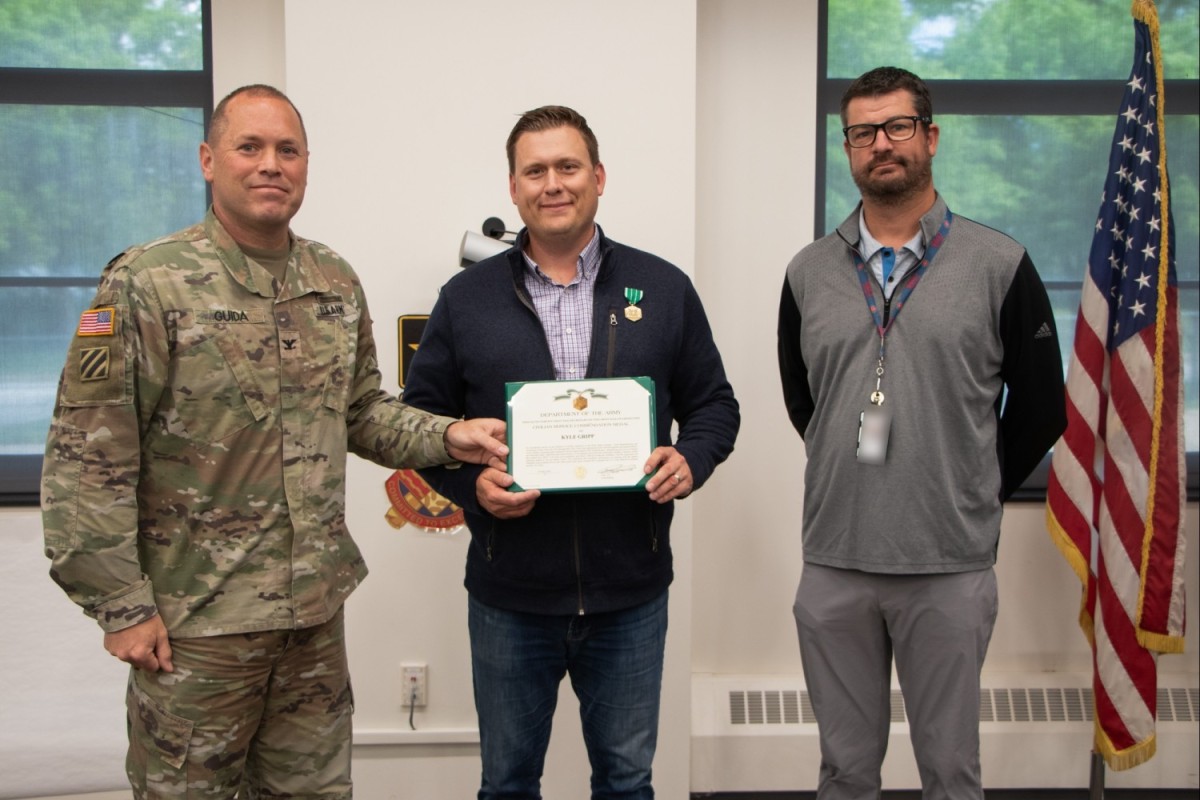 Kyle Gripp Receives Army Civilian Commendation for 14 Years of Service ...