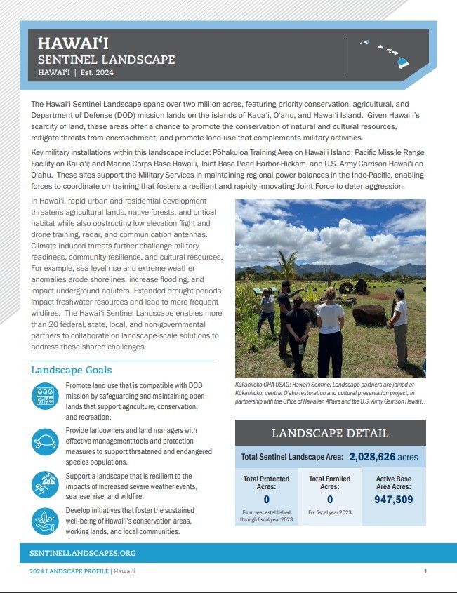 U.S. Army Selected for Sentinel Landscape Designation in Hawaiʻi ...