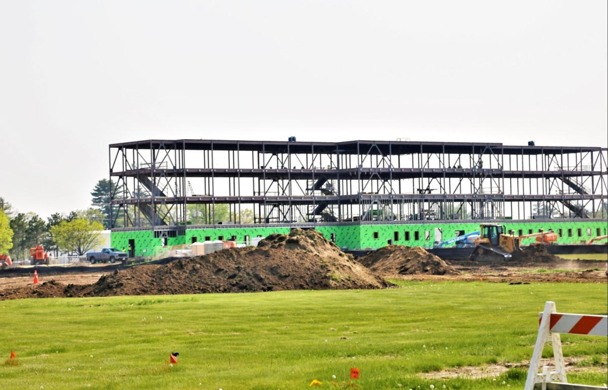 Groundwork for construction of a fourth, $27.3 million barracks project ...