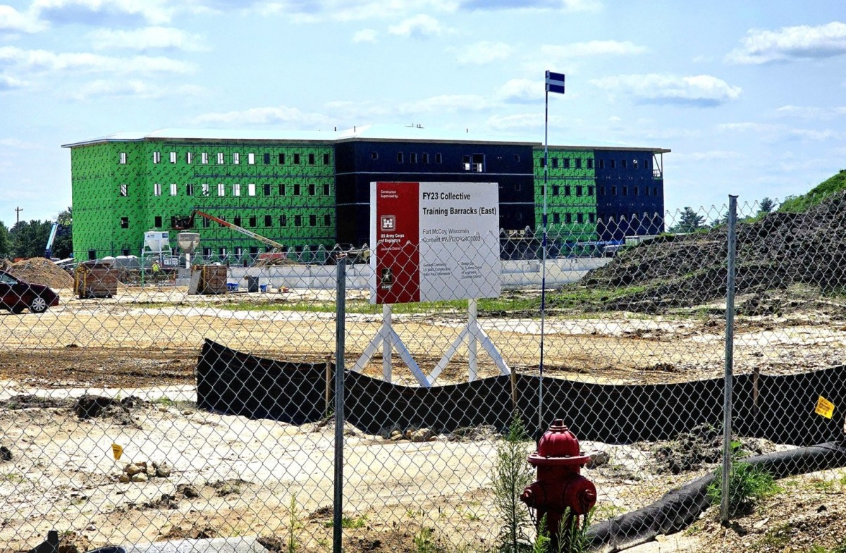 Fiscal year 2023-funded barracks project rolls into August at 3 percent ...