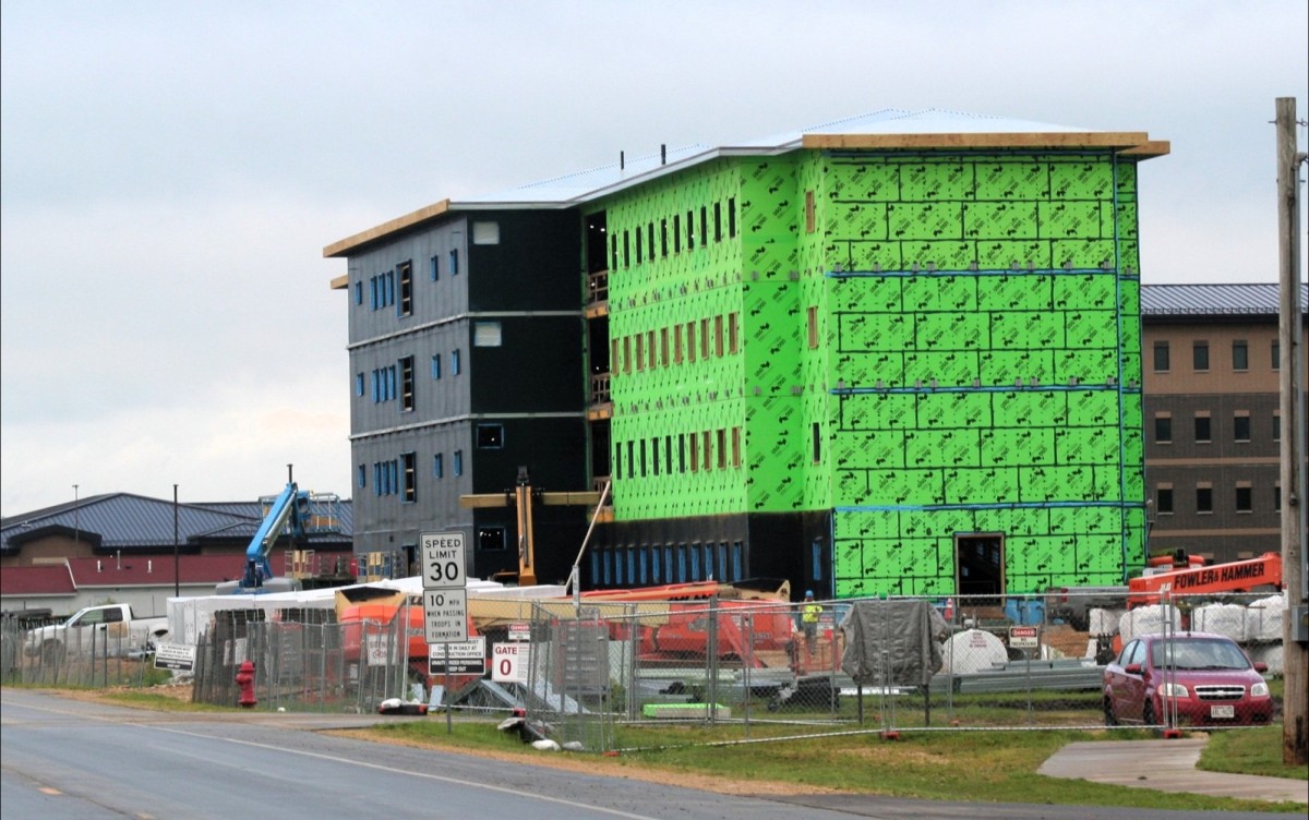 FY 2022-funded South Barracks Project at 35 percent completion at Fort ...