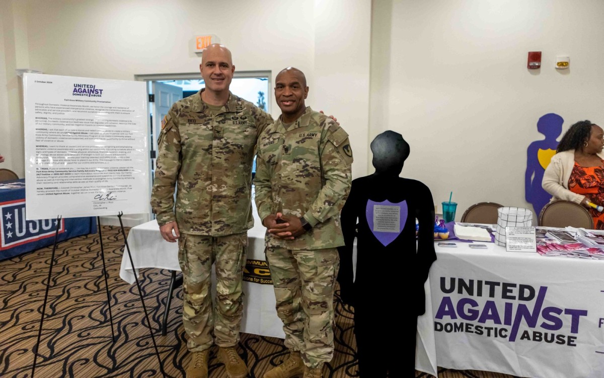 Fort Knox Garrison Commander signs domestic violence awareness month ...