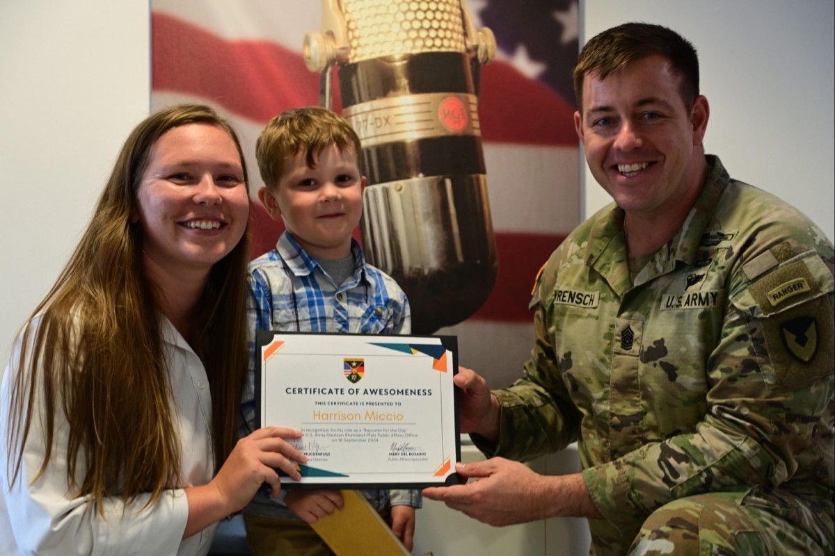 Harrison Miccio reports! Honorary reporter interviews USAG Rheinland ...