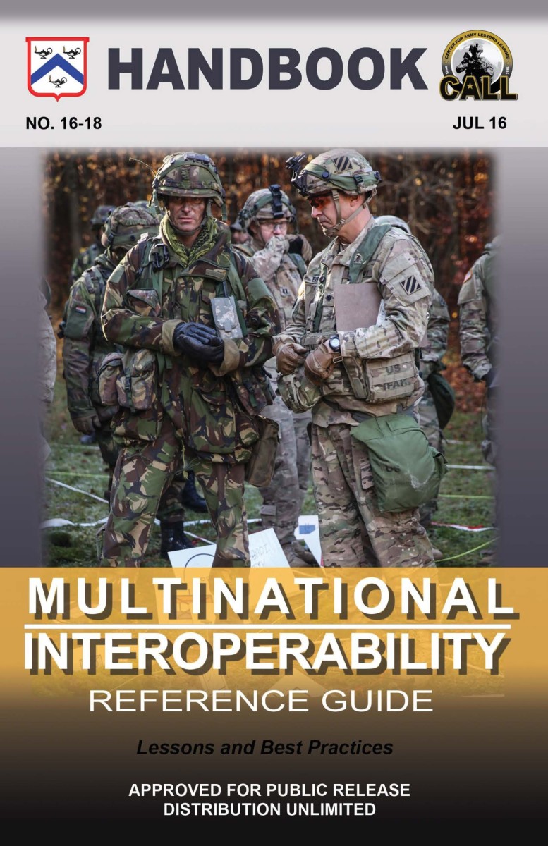 16-18, Multinational Interoperability Reference Guide | Article | The ...