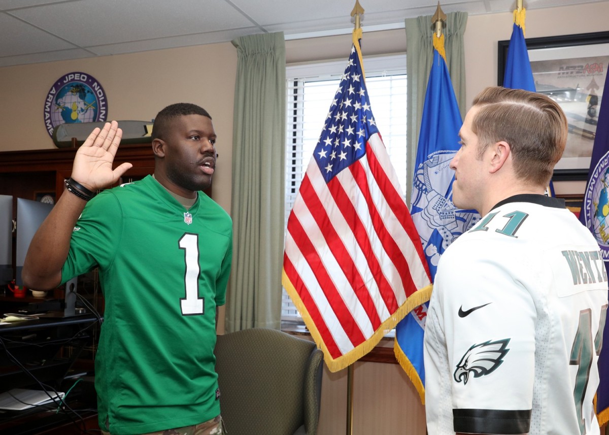 Philadelphia-born Soldier, lifelong Eagles fan reenlists on his ...
