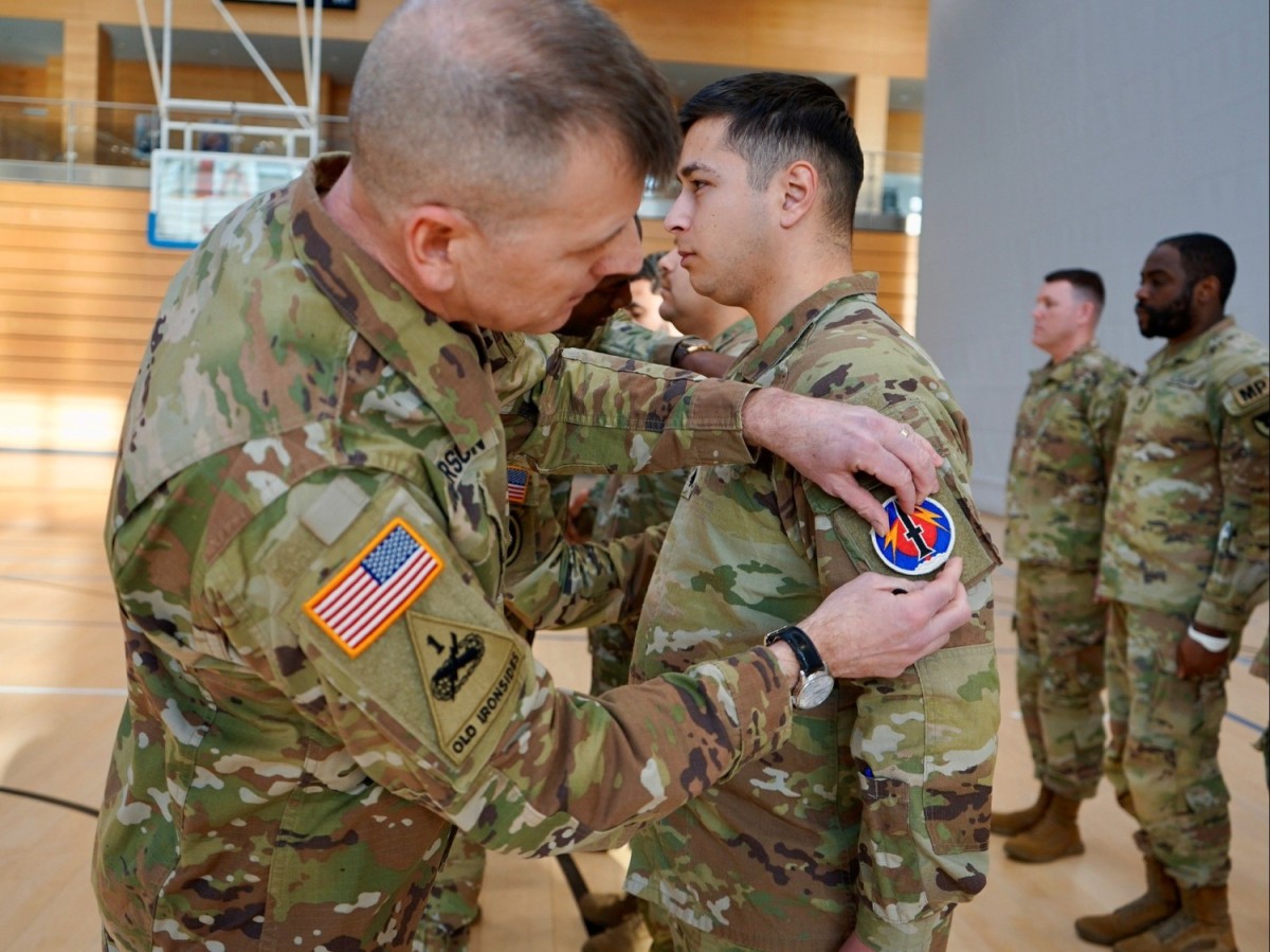 U.S. Army Garrison Wiesbaden Soldiers adopt new patch in ceremony ...