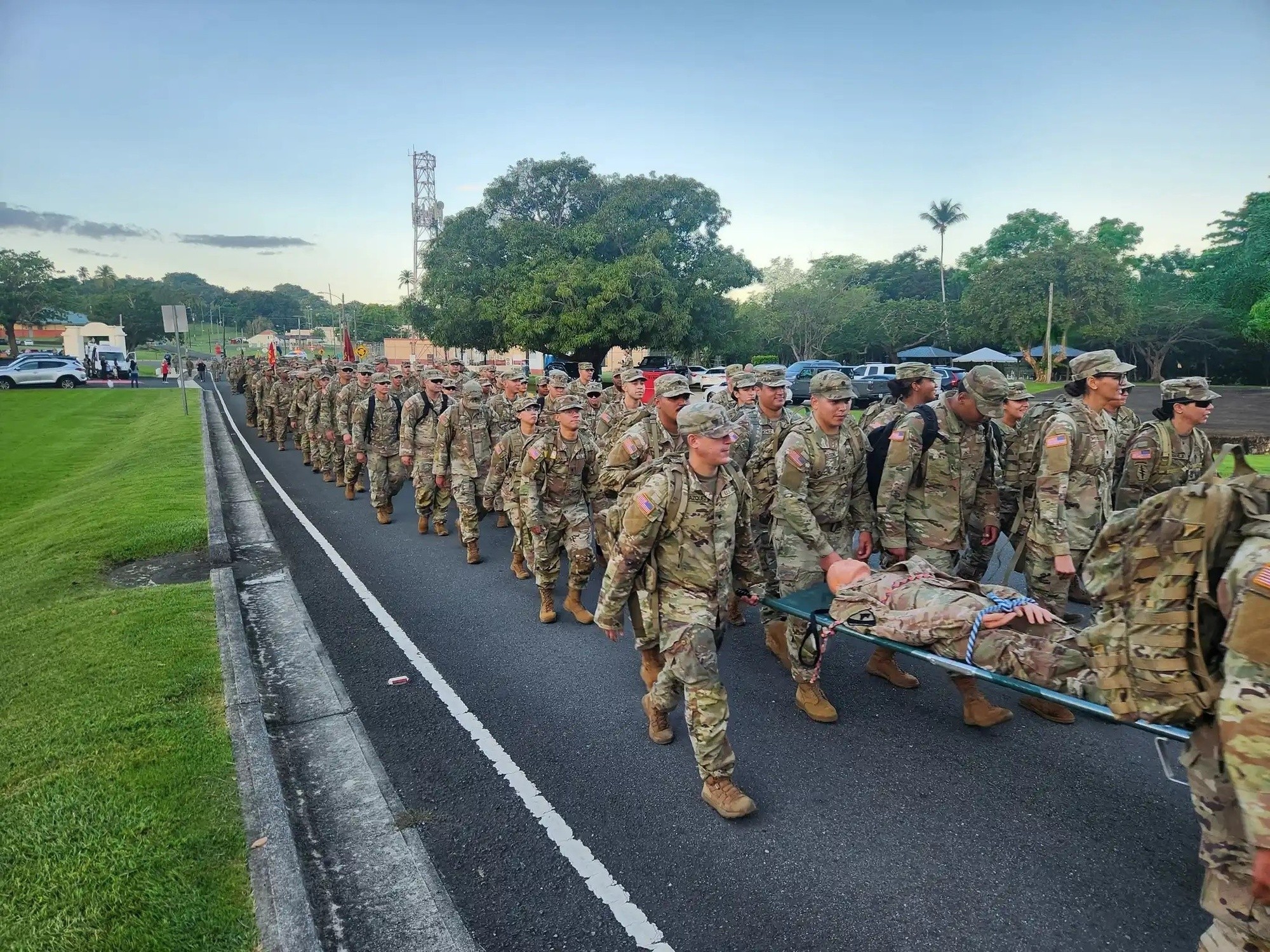 Fort Buchanan Remembers the 9/11 attacks with a road march and donating ...