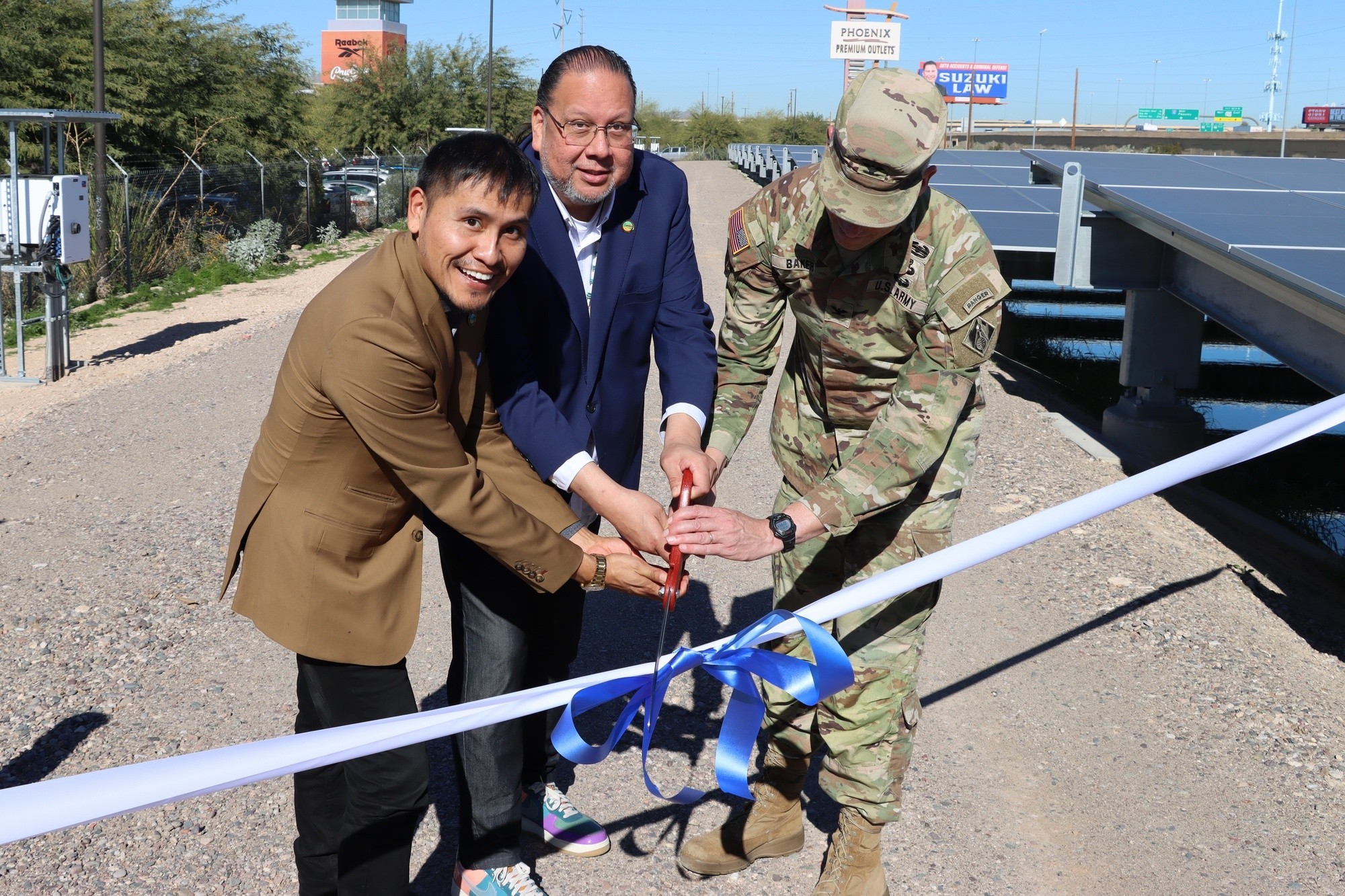 District celebrates completion of solar-over-canal project at Gila ...