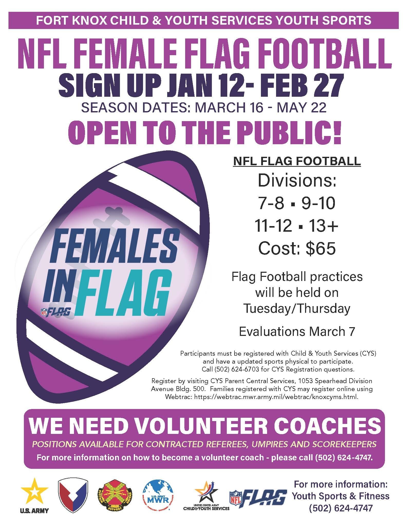 Child Youth Services spring sports enrollment begins, now open to off ...